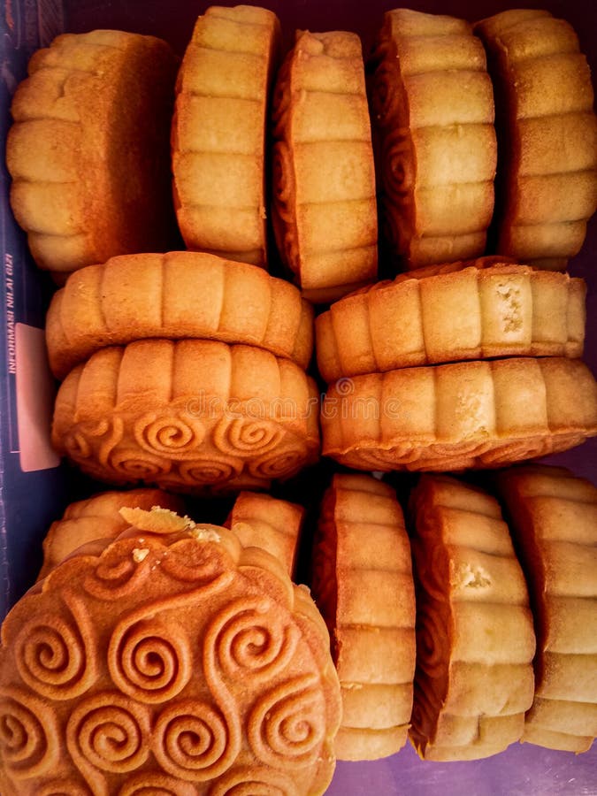 Mooncakes Filled with Red Beans and Green Beans. Stock Photo - Image of ...
