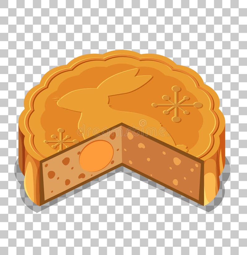 A Mooncakes Isolated on Transparent Background Stock Vector ...