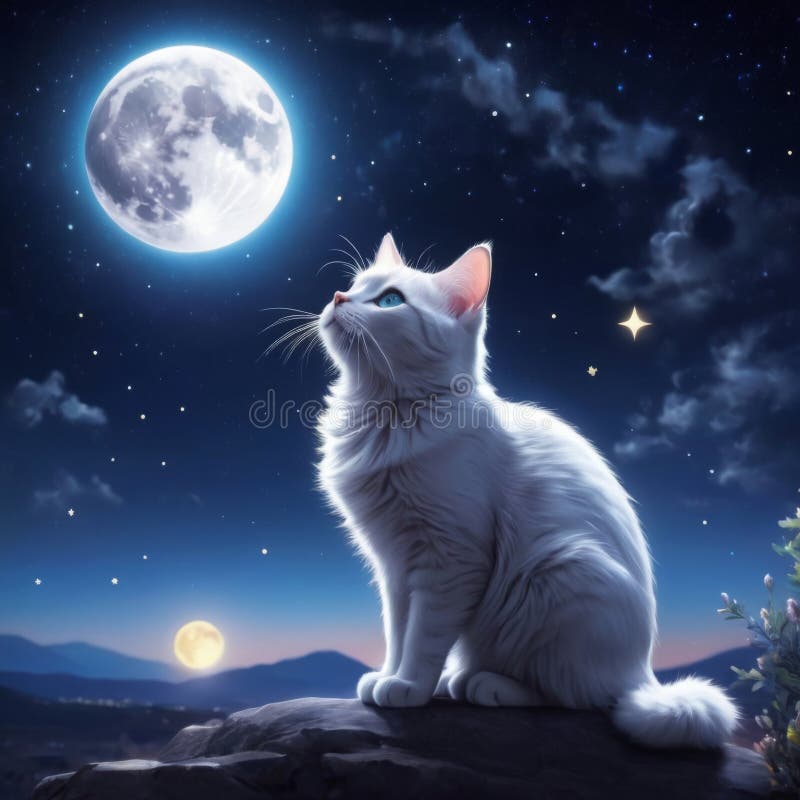 Mooncat Stock Illustrations – 6 Mooncat Stock Illustrations, Vectors ...