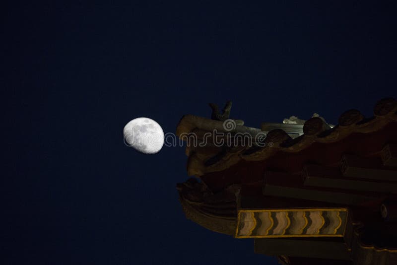 Moonlight and Architecture stock photo. Image of memory - 146810234