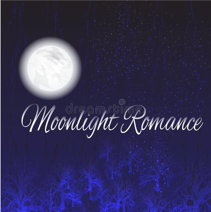 Moonlight Background Vector Stock Illustration - Illustration of ...