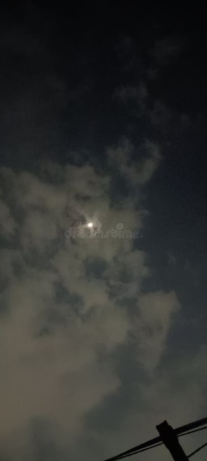 Moonlight on a clear night stock image. Image of storm - 298045279