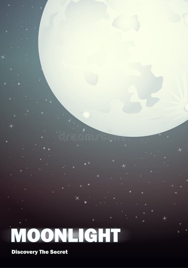 Moonlight stock vector. Illustration of cover, black - 60233752