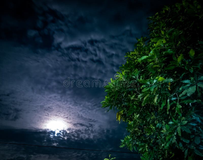 Moonlight Covered in Clouds Stock Image - Image of astronomi, covered ...