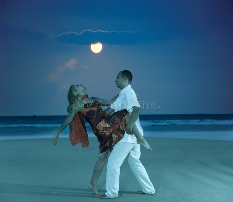 Moonlight dancing stock image. Image of destination, dress - 12506305