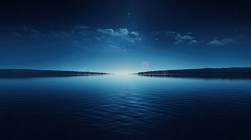 Moonlight Dark Blue Gradient Stock Illustration - Illustration of scene ...