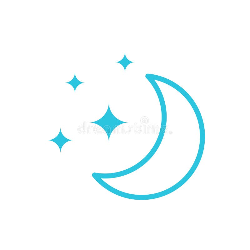 Moonlight Icon. Isolated on White Background Stock Vector ...