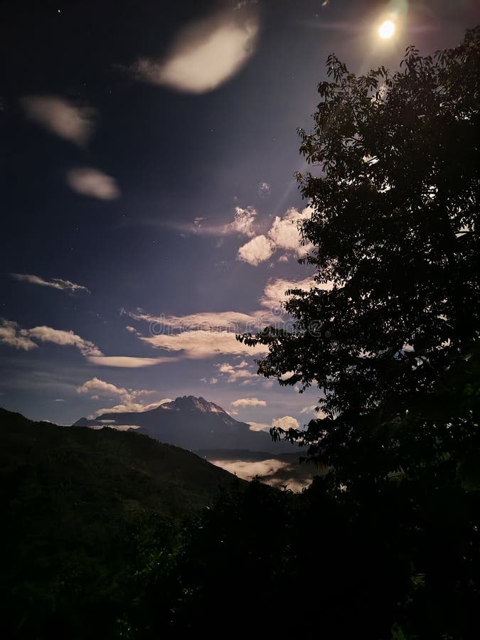Moonlight at midnight stock photo. Image of moonlight - 374920688