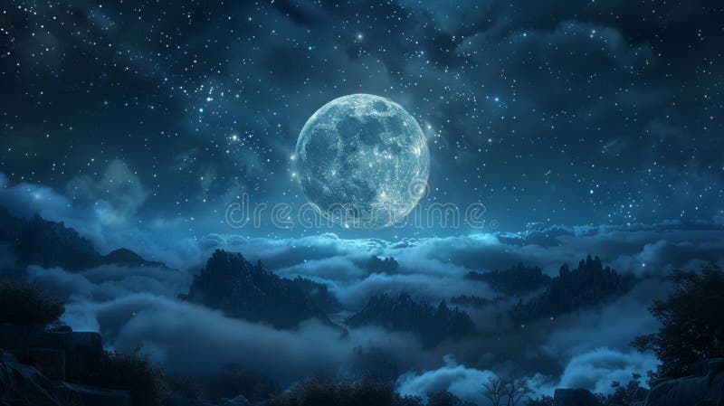 Moonlight, Moonlight, Night Scene Background, Sky Background Stock ...