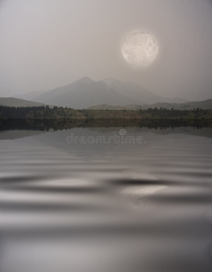 Moonlight mountain stock photo. Image of cold, horizon - 6417064