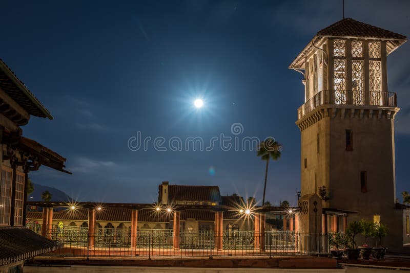 Moonlight Over Building Architecture Stock Image - Image of nature ...