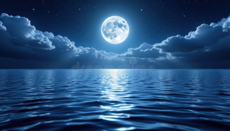 Moonlight Ripple Gradient in Silver and Deep Space Blue, Soft Water ...