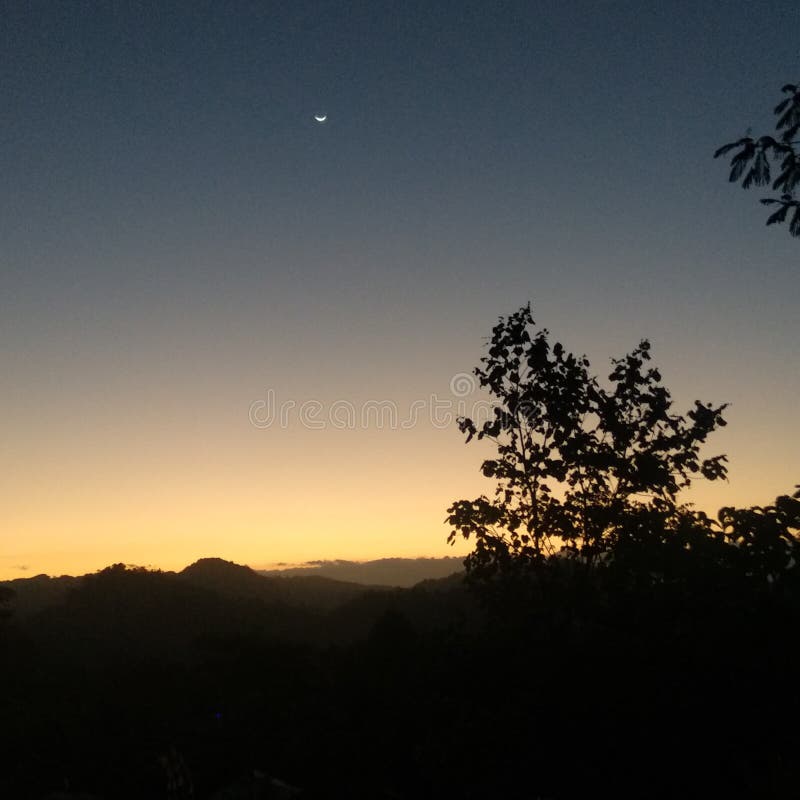 Moonlight Rises after the Sunset, Hope You Like the Photo Stock Photo ...