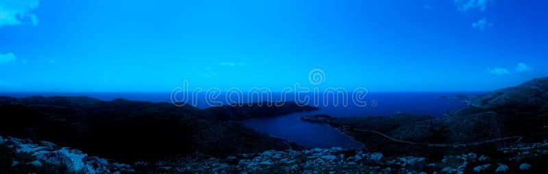Moonlight scene stock photo. Image of banner, serene, panoramic - 5600696