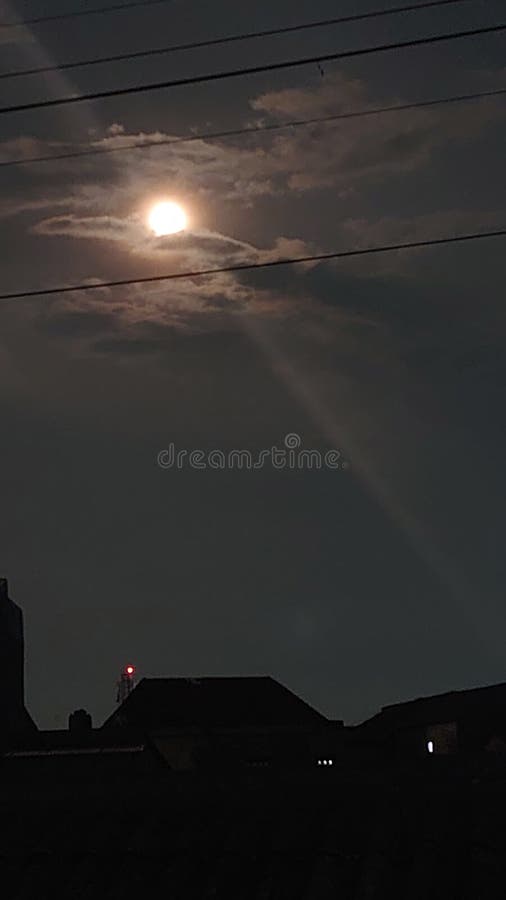 The Moonlight Shines, God& X27;s Creation is so Beautiful Stock Photo ...