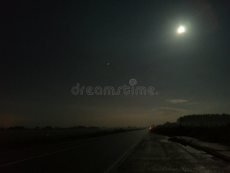 Moonlight Sky Stars Night Roud Stock Photo - Image of round, stars ...