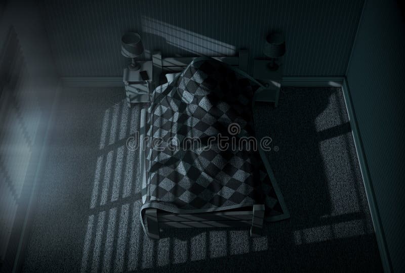 Moonlight Sleep in stock illustration. Illustration of bedding - 76675698