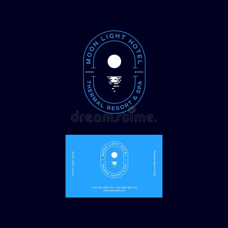 Moonlight Spa Logo. Hotel Spa Emblems. the Moon and Reflection in the ...