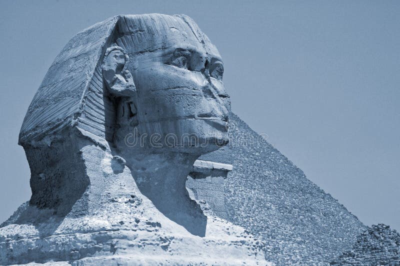 Moonlight Sphinx. stock image. Image of face, cairo, lion - 1569691