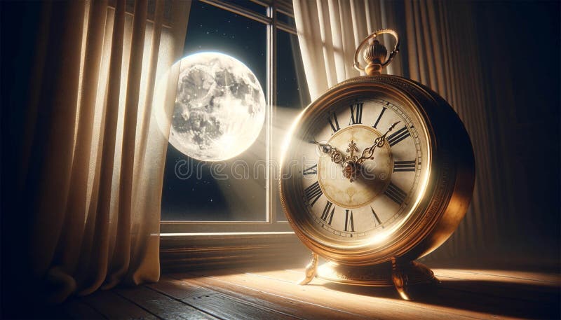 Moonlight Streams through the Open Window and Casts a Soft Silvery Glow ...