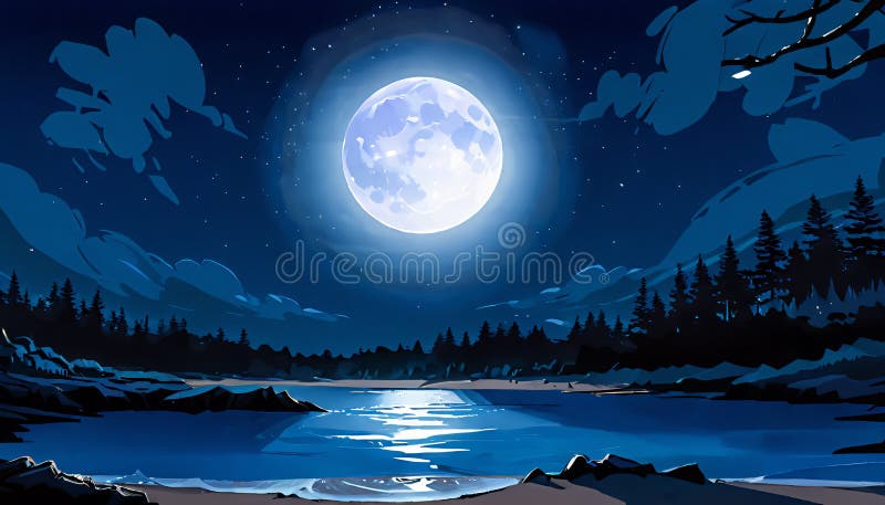 Backgrounds Moonlight Stock Illustrations – 10,101 Backgrounds ...