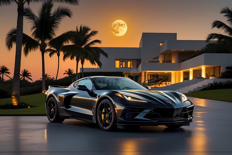 Moonlight Velocity Corvette Stock Illustrations – 5 Moonlight Velocity ...
