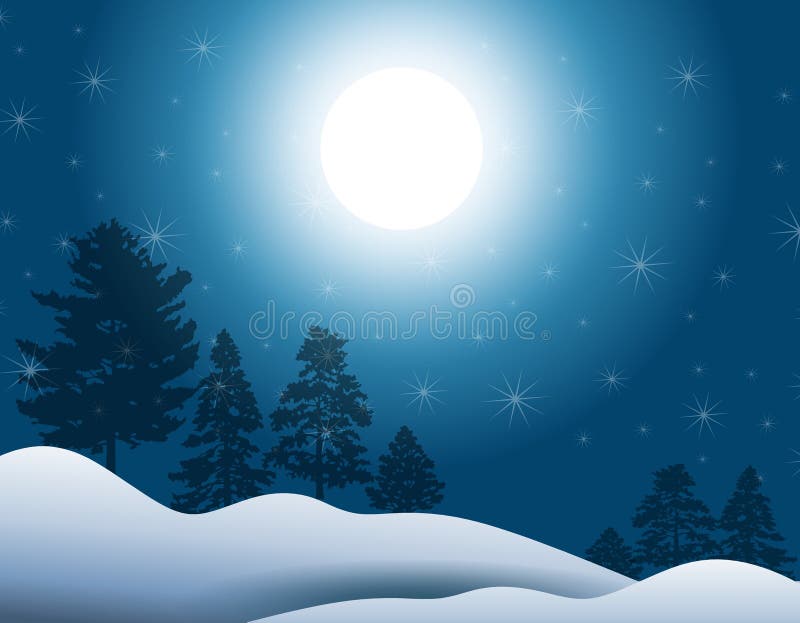 Moonlight Winter Background Stock Illustrations – 11,993 Moonlight ...