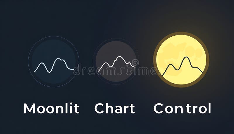 Moonlit Chart Control Panel, Night Mode and Dark UI Design Element ...