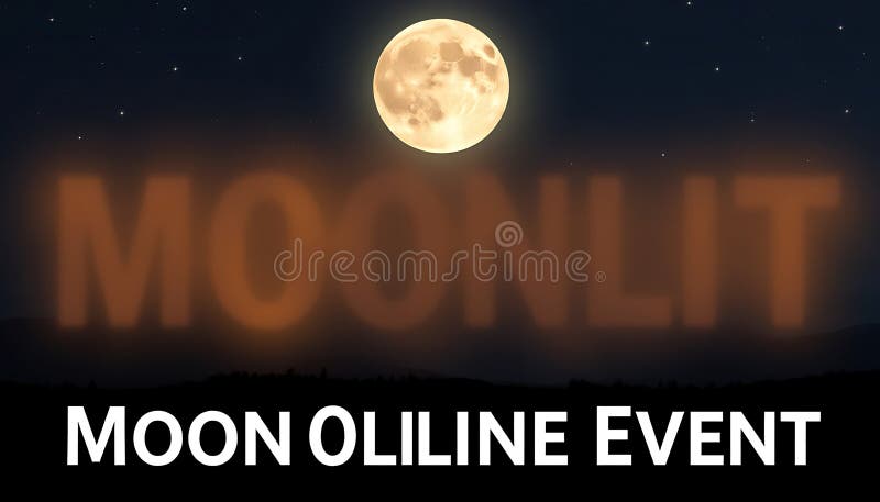 Moonlit Event Poster Design Template, Night Theme and Promotional ...