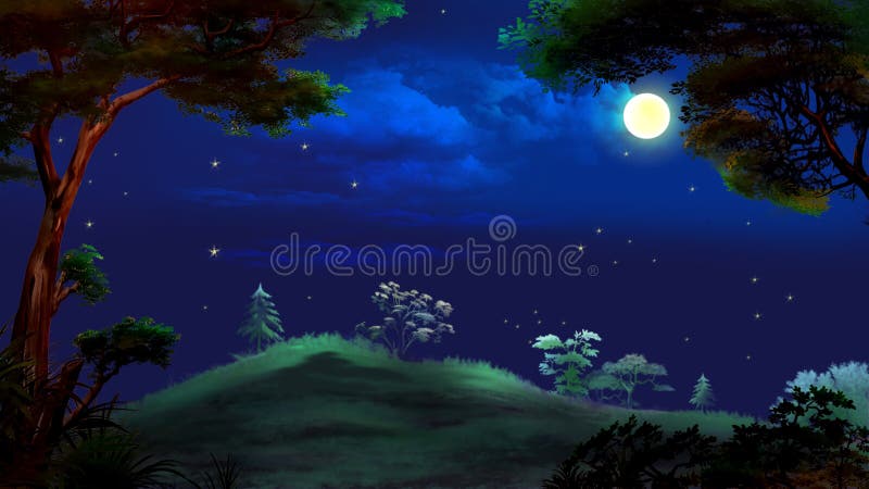 Moonlit Summer Stock Illustrations – 550 Moonlit Summer Stock ...