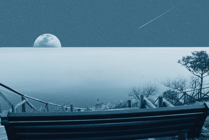 Moonrise stock image. Image of clouds, twilight, falling - 22273841