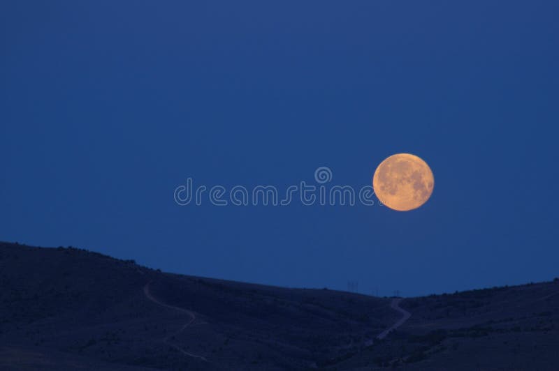 Moonrise stock photo. Image of hilly, dark, evening, astro - 2276056
