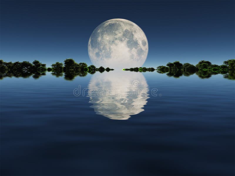 Midnight Blue Coastal Moonrise with Dramatic Sky and Rolling Waves ...