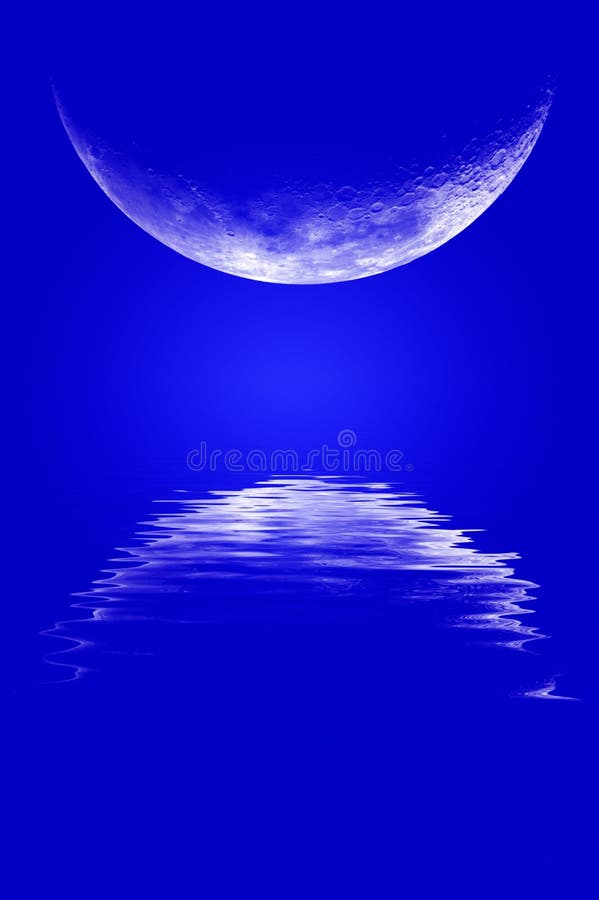 Moonrise Reflection stock photo. Image of clouds, blackness - 27786456