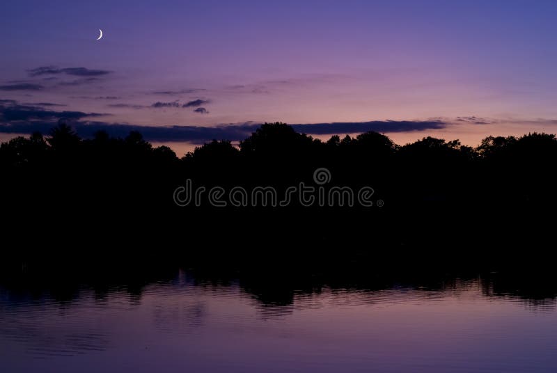 Moonrise sunset stock image. Image of horizon, light - 10644135