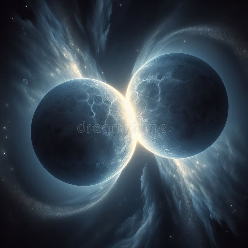 Moons Converging Stock Illustrations – 2 Moons Converging Stock ...