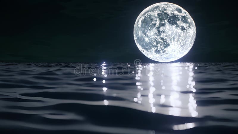 The Moons Reflection on the Ocean Creates a Ghostly Apparition Creating ...