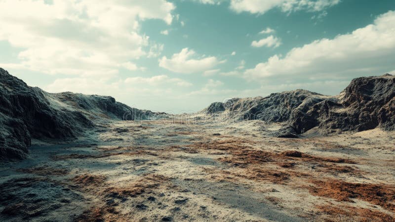 Moonscape: Barren Desert stock photo. Image of serene - 389962880