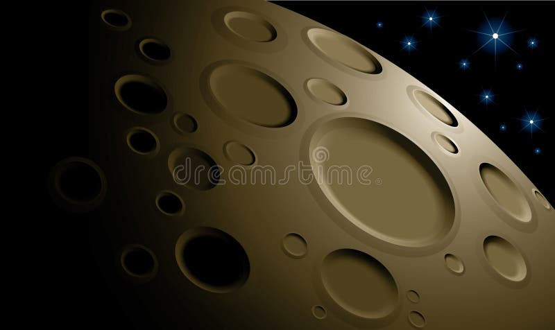 Moonscape stock vector. Illustration of horizontal, science - 46230125