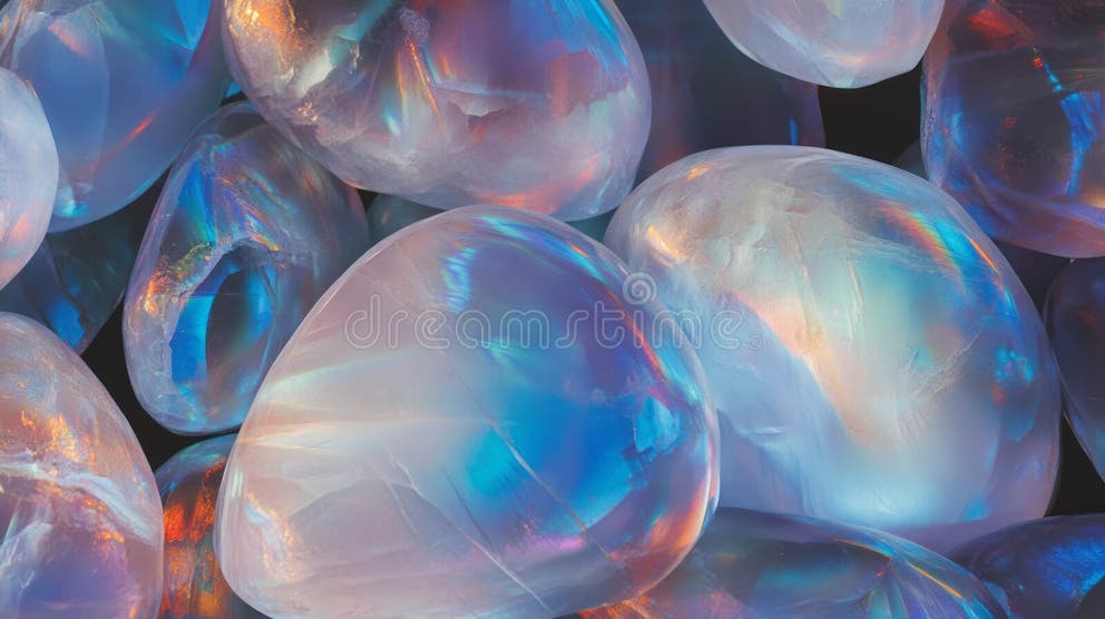 Moonstone Texture with Adularescence Effect in Chaotic Arrangement for ...