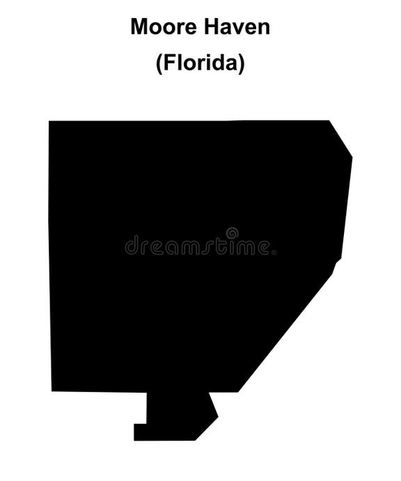 Moore Haven outline map stock vector. Illustration of tourism - 386150282