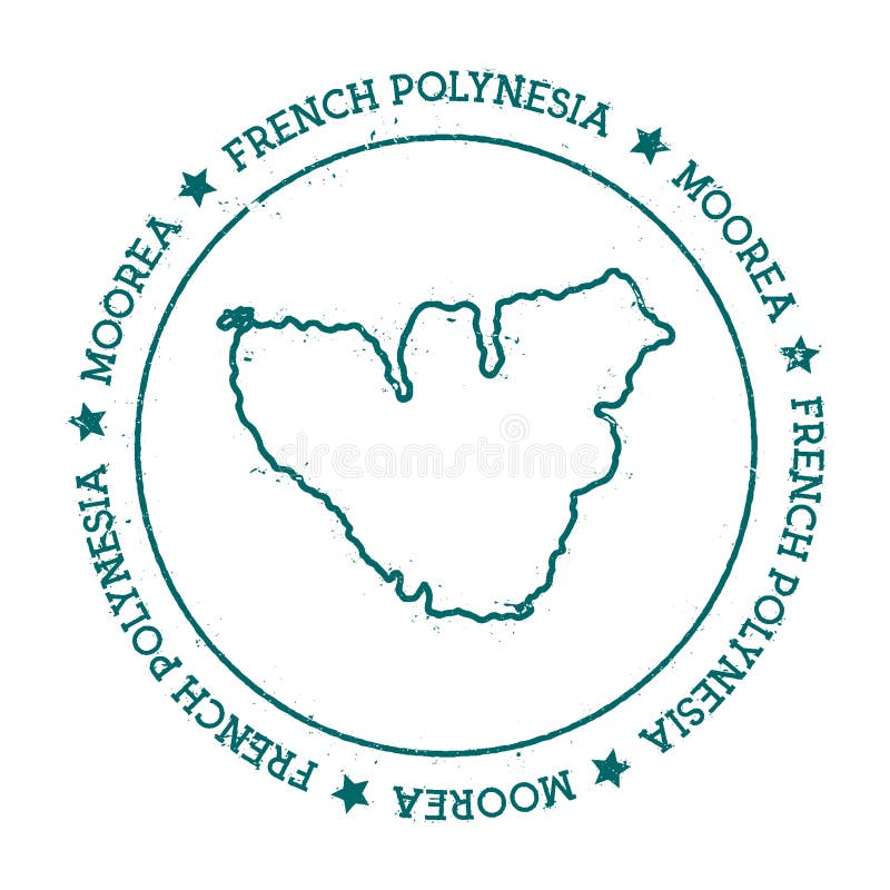 Moorea vector map. stock vector. Illustration of star - 110277817