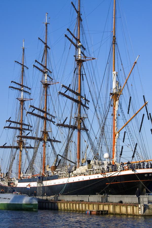 Moored barque 2 stock image. Image of culture, regatta - 5616067