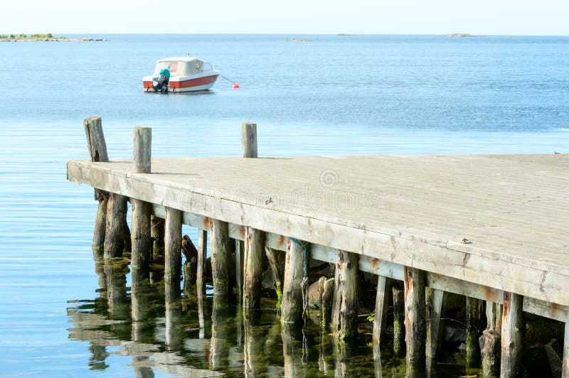 Moored boat stock image. Image of secure, daytime, ocean - 55560457
