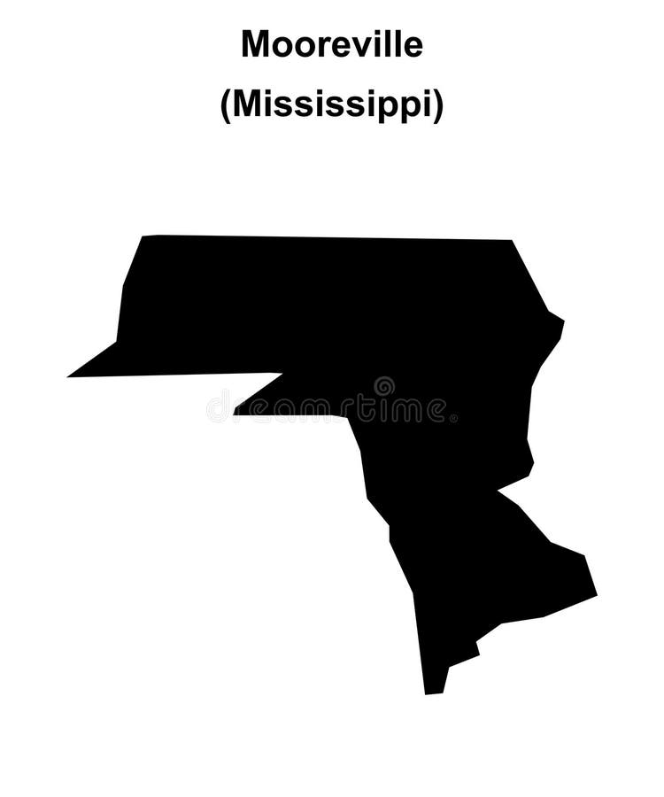 Mooreville Outline Map Stock Illustrations – 2 Mooreville Outline Map ...