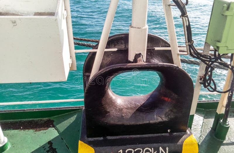 Mooring on the Decks of an Industrial Seaport Stock Photo - Image of ...