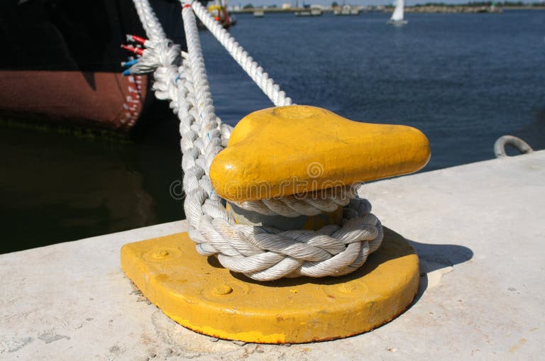 Mooring hook and ship rope stock photo. Image of moored - 14892124