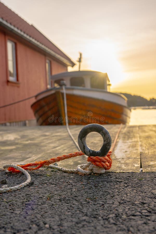 Mooring Ring at a Boat Harbor.. Stock Photo - Image of ocean, mooring ...