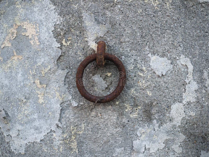 Mooring ring on wall stock image. Image of steel, construction - 363410427