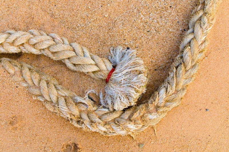 Mooring rope on sand stock photo. Image of travel, summer - 37163844
